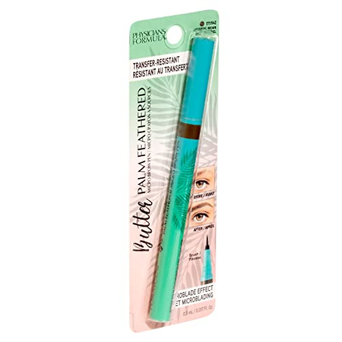 Eyebrow Makeup By Physicians Formula Butter Palm Feathered Micro Eyebrow Brow Color Pen, Dark Brown Universal Brown