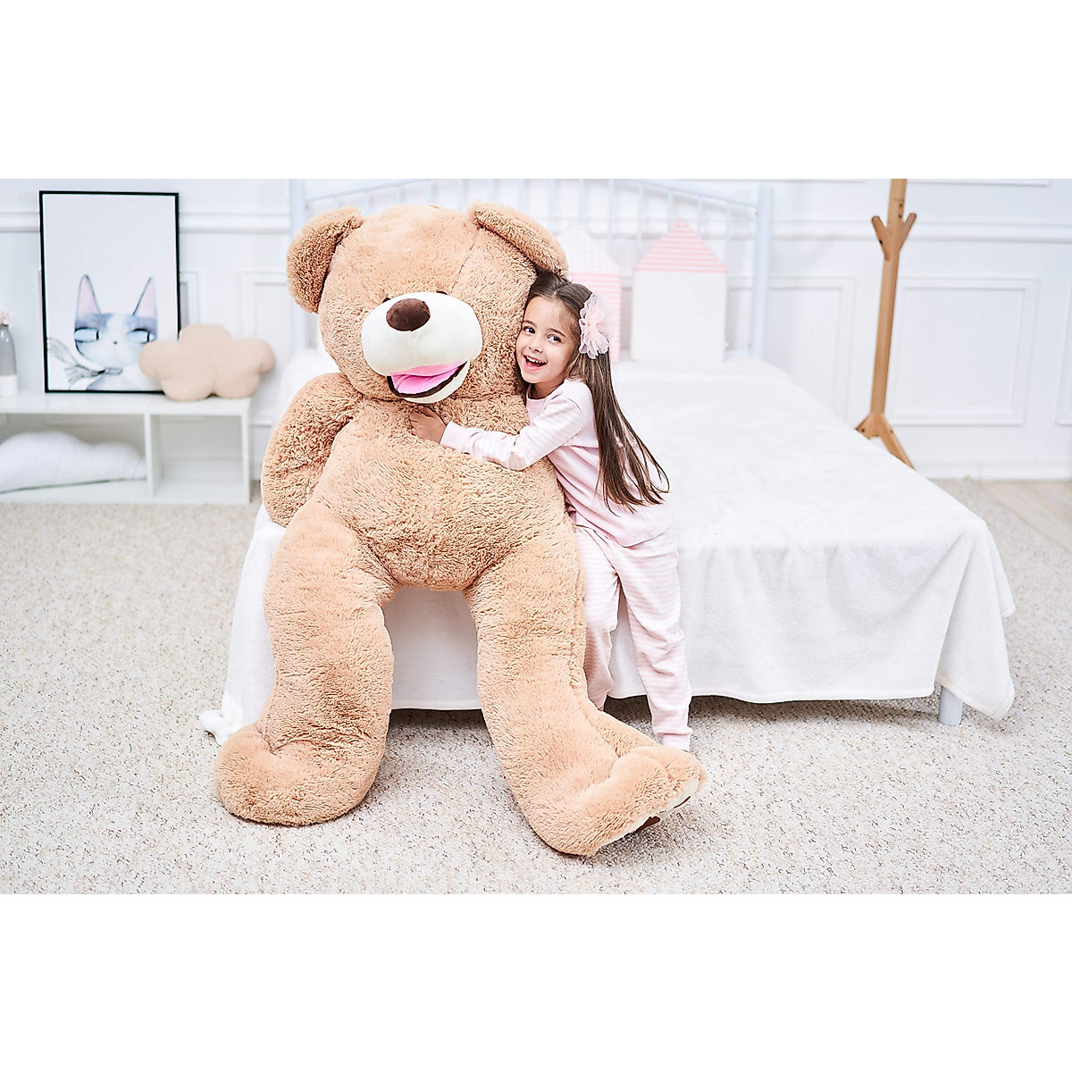 IKASA Giant Teddy Bear Plush Toy Stuffed Animals (Brown, 63 inches)