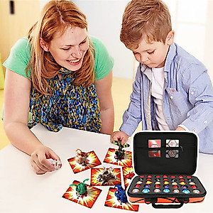 Toy Organizer Storage Case Compatible with Bakugan Figures, BakuCores and Small Dolls, Mini Toys Container Carrying Box with Mesh Pocket (Bag Only)