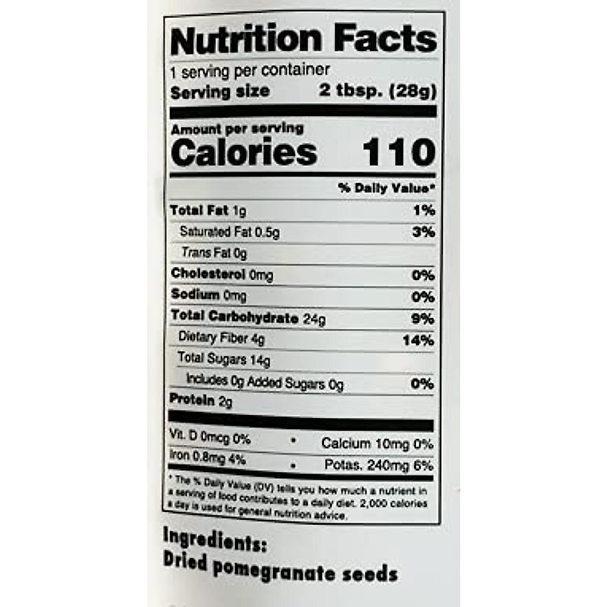 1 oz. SweetHeart Dried Pomegranate Seeds | All Natural, No Sugar Added | 100% Fruit | Non-GMO | Vegan | No Refrigeration Needed