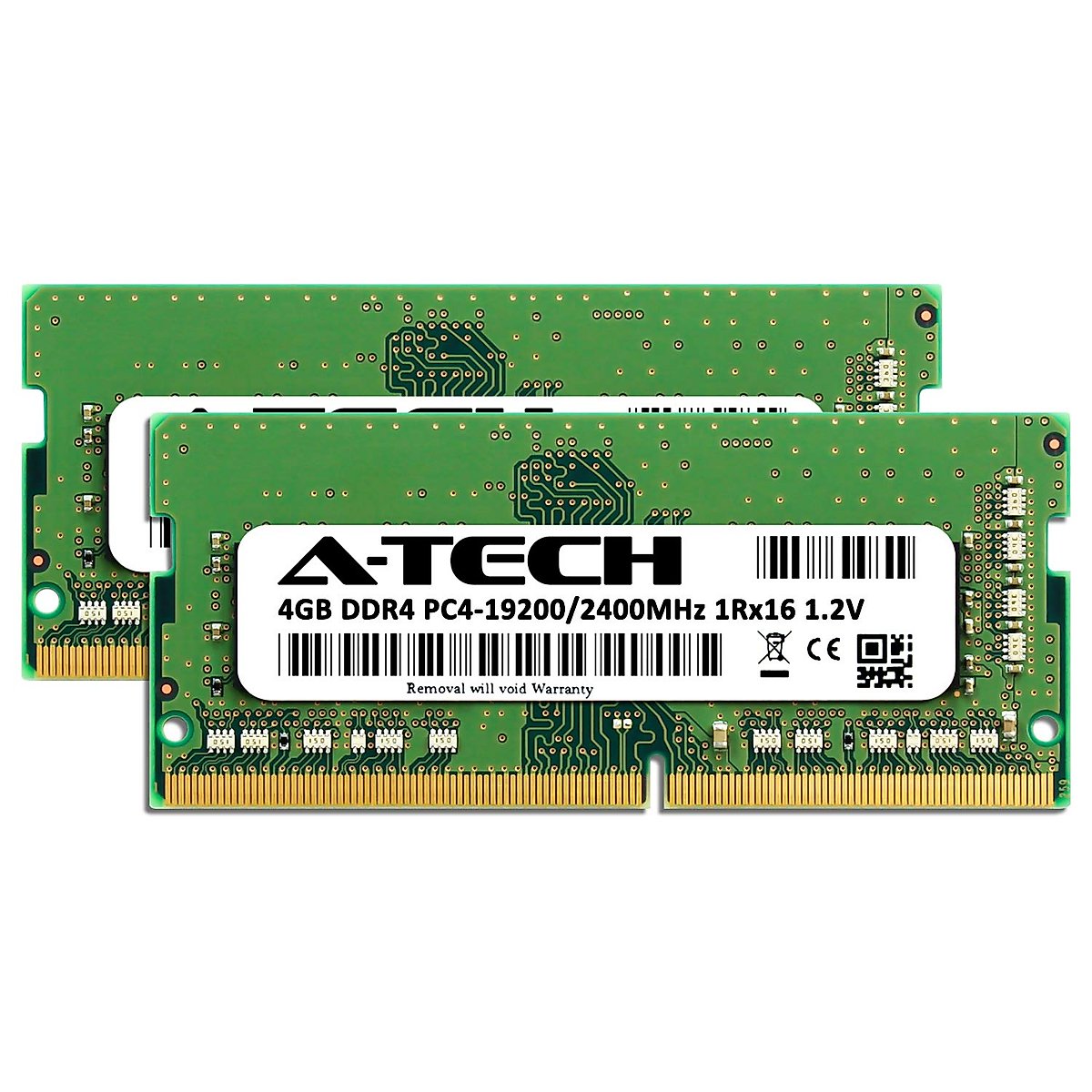 A-Tech 8GB (2x4GB) DDR4 2400MHz SODIMM PC4-19200 1Rx16 Single Rank 260-Pin CL17 1.2V Non-ECC Unbuffered Notebook Laptop RAM Memory Upgrade Kit