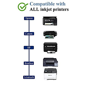 250ml Universal Black DYE Refill Ink Bottles Compatible for All Epson Workforce Epson EcoTank HP Officejet HP Deskjet Brother MFC Canon Pixma Printers Model