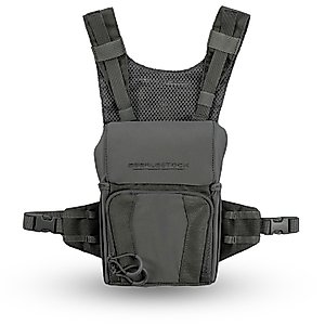 Eberlestock Recon Modular Bino Pack - Advanced Binocular Harness System with Customizable Attachments - Gray - Small