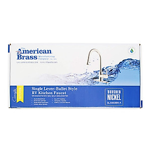 Empire Faucets RV Bullet-Style Kitchen Faucet Head Replacement, Pull Out Sprayer Head and Deck Plate, Brushed Nickel