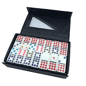 University Games | ChickenFoot Double 9 Color Dot Professional Size Dominoes for 1 to 8 Players Ages 6 and up