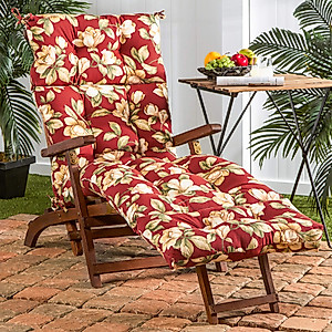 South Pine Porch Outdoor 72x22-inch Chaise Lounge Chair Cushion, 1 Count (Pack of 1), Roma Floral