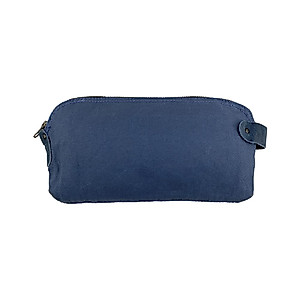 Hide & Drink, Large All Purpose Dopp Kit Utility Bag, Waxed Canvas, Handmade, Blue Mar