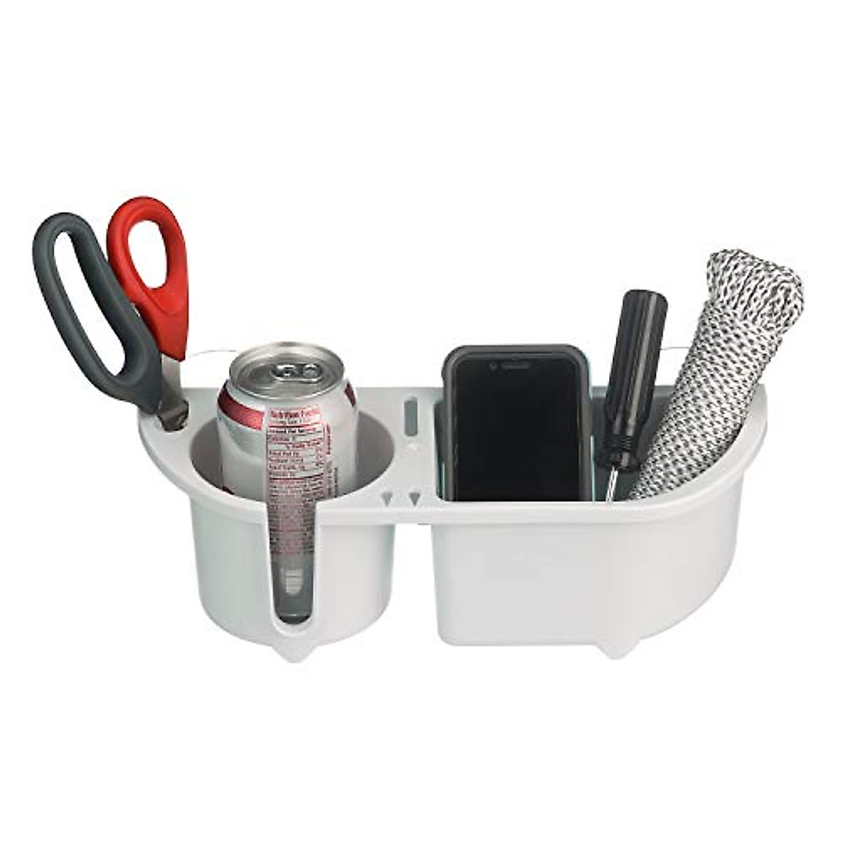 Seachoice Cruisin' Caddy, UV-Resistant Marine Boat Beverage and Item Organizer, White