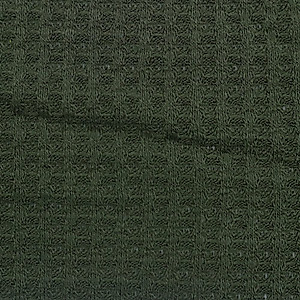 Green Forest Waffle Rayon Spandex Open Knit Fabric by The Yard