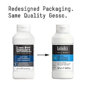 Liquitex Professional Gesso Surface Prep Medium, 237ml (8.0 oz), Clear