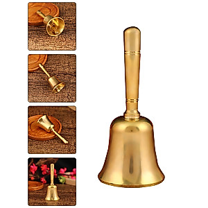 Milisten Call Service Bell 4pcs Brass Handbell Classroom Attention Hand Call Bell Customer Bell Hand Service Bell Bar Bell Animal Toys Practical Hand Bells Telephone Elder Table Bell