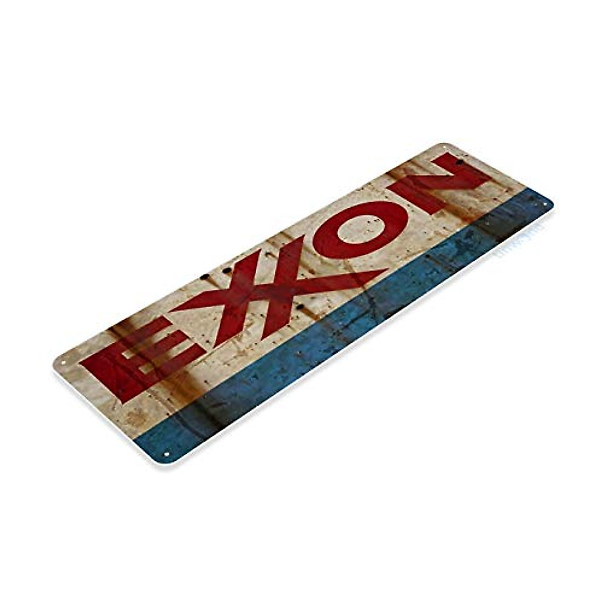 Tinworld Tin Sign Exxon Rust Retro Rustic Oil Gas Station Metal Sign Decor Garage Auto Shop Cave B597