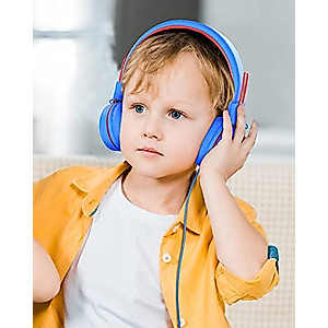 NIVAVA Kids Headphones, K8 Wired Headphones for Kids with Adjustable Headband, 3.5 MM Jack for School, Foldable On-Ear Headset for Amazon Kindle, Fire Boys Girls Children, Tablet Cellphones Airplane