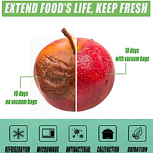 Sous Vide Bags 20pack Reusable Vacuum Food Storage Bags with 3 Sizes Vacuum Food Bags,1 Hand Pump,4 Sealing Clips for Food Storage and Sous Vide Cooking (Gray Kit)