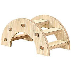 POPETPOP Hamster Toy Bridge Hamster Training Ladder Chinchilla Bridge Toy Hamster Bridge Platform Chinchilla Ladder Toys Hamster Wood Bridge Hamster Climbing Ladder Wooden Pet Tableware