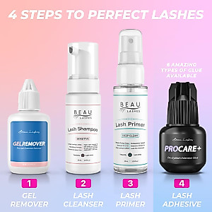 Extra Strong Eyelash Extension Glue for Professionals – Super Strong Black Bonding Adhesive for Long Lasting Semi Permanent Individual Lash Extensions – 3s Fast Drying / 6 Weeks Retention
