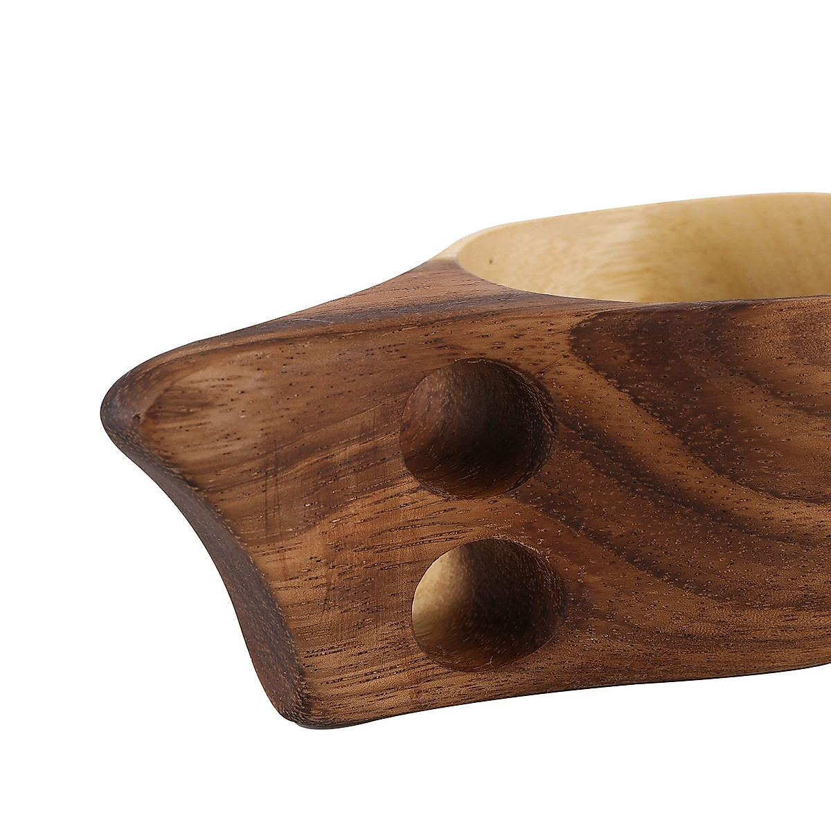 olelo Acacia Wooden Cup Camping Cup Nordic Style Handmade Natural Portable Wood Mug Drinking Cup for Coffee, Tea and Milk (model b)