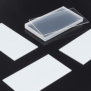 AHANDMAKER 20 Pcs Clear Acrylic Place Cards, Rectangle Acrylic Name Card Plate, Blank Seating Cards, Wedding Table Seating Chart Cards for DIY Guest Name Signs Number Wedding Table Decor, 3.5x2Inch
