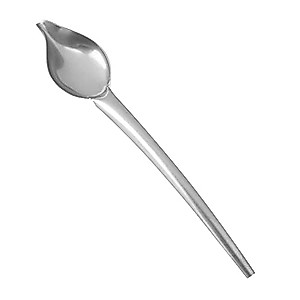 Fdit Wilton Drizzling Spoon, Stainless Steel Saucier Drizzle Spoon with Tapered Spout Precision Drawing for Decorating Plate (L)