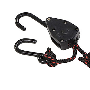 Acronde 4PCS 1/8" 6Ft Adjustable Heavy Duty Rope Hanger Ratchet Kayak and Canoe Bow and Stern Tie Downs Straps (6)