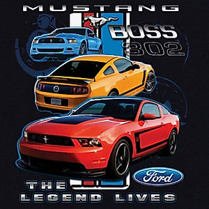 Ford Mustang The Legend Lives Kid's T-Shirt Muscle Performance Boys Girls Tee Royal Blue Medium