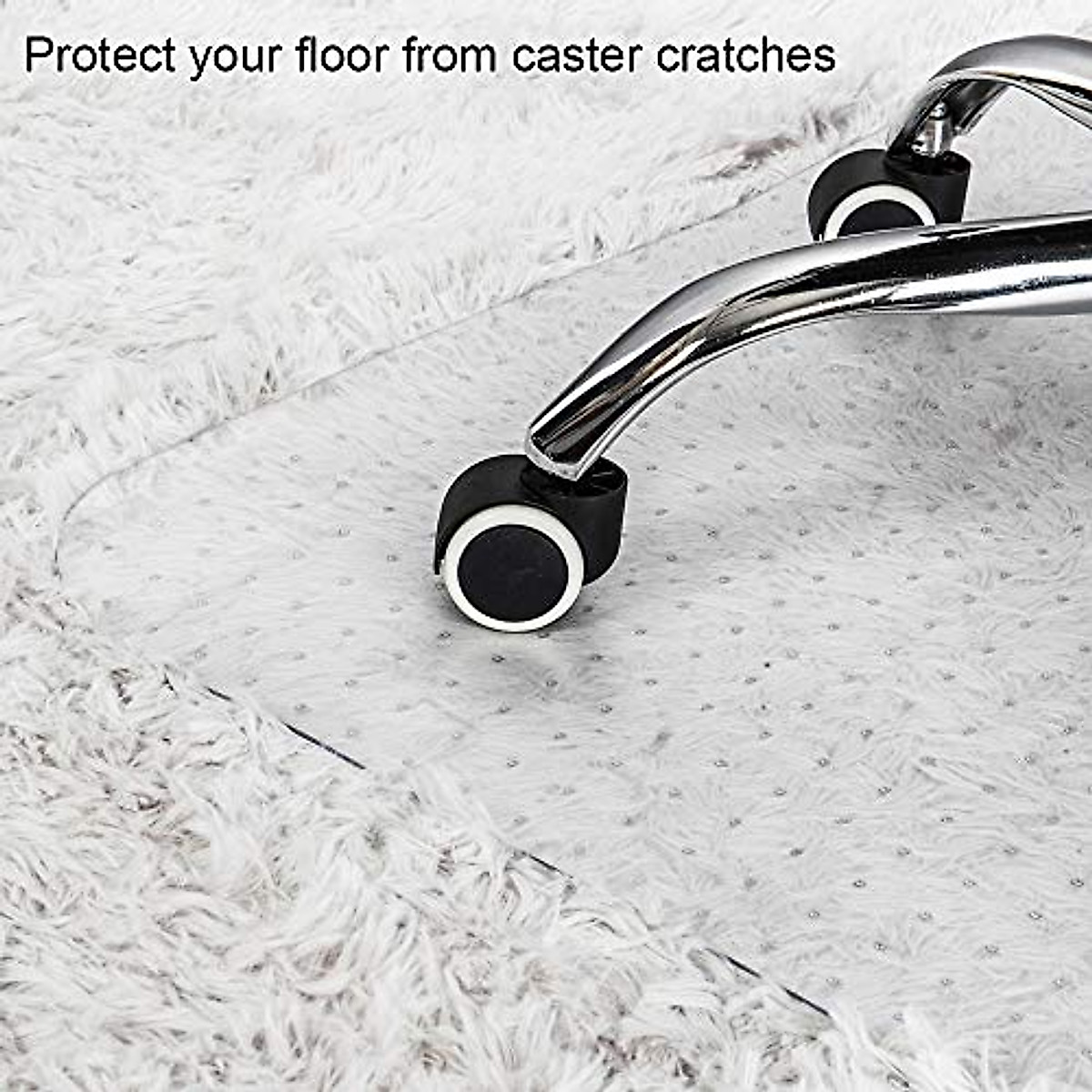 PVC Protective Mat for Floor Chair Transparent Home Office Carpet Desk Chair Protector with Lip for Standard Low and Medium Pile Carpets(48" x 36" x 0.08")