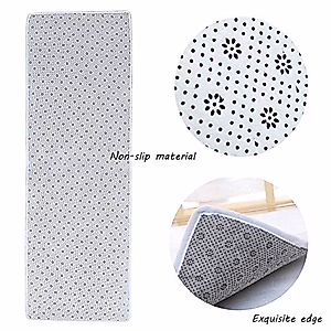 Ochine Christmas Area Rug Room Rugs Santa Snowmen Reindeer Floor Mat Christmas Decoration Indoor Red Soft Flannel Carpet Runner Area Rug Xmas Decor for Home Living Room Bedroom Dorm 71x24 Inch