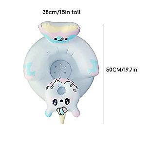 Baby Sitting Support for 3 6 9 12 24 Months Infants, Inflatable Baby Seats for Sitting Up Nontoxic PVC Toddlers Sofa Chair Sit Me Up Floor Seat for Baby Girl Boy, Unicorn