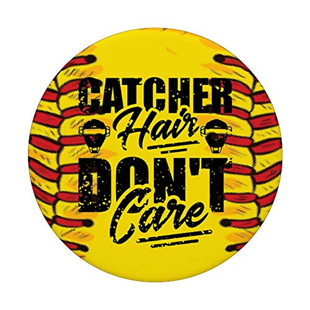 Catcher Hair Funny Fastpitch Softball PopSockets Swappable PopGrip