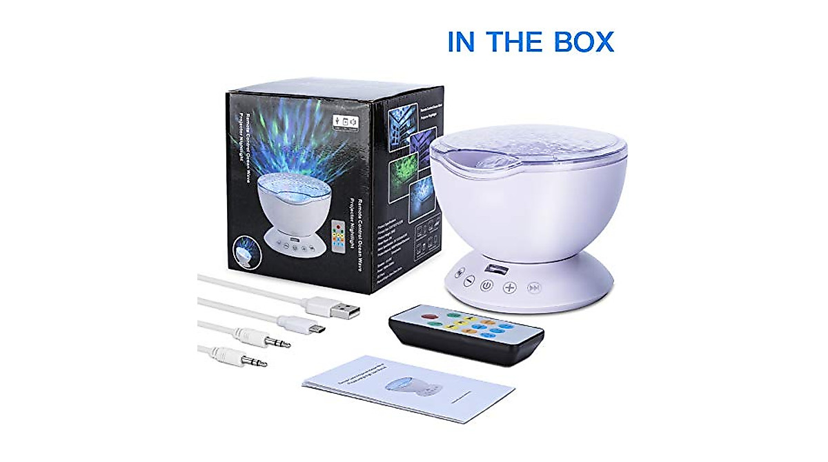 Relaxing Ocean Waves Projector Light with Music & Timer