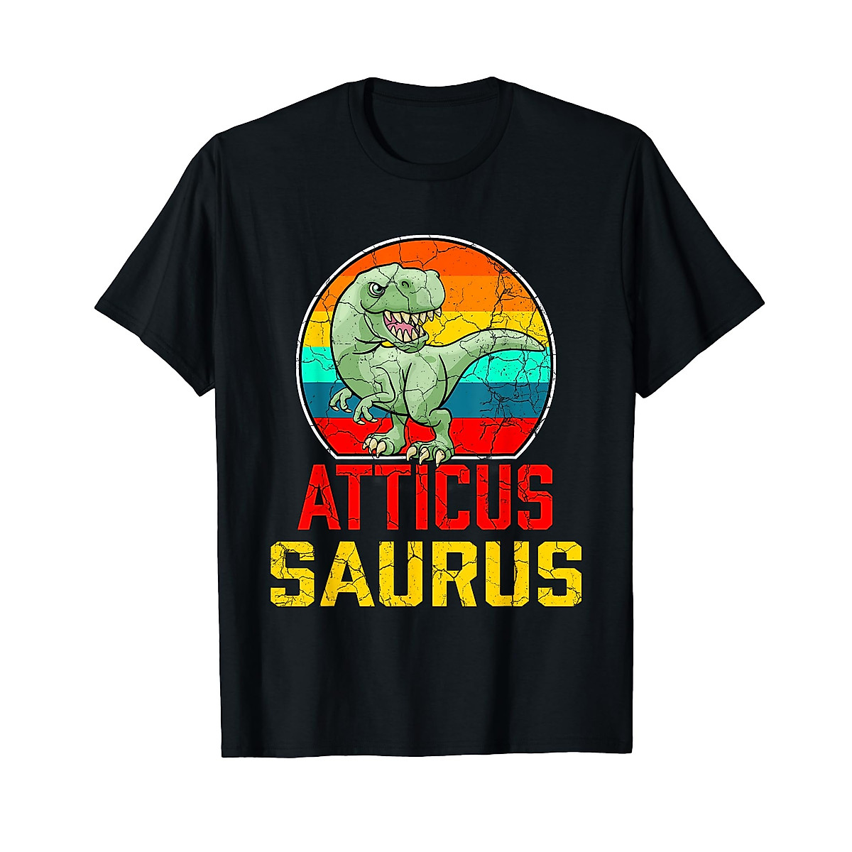 Atticus Saurus Family Reunion Last Name Team Funny Custom T-Shirt