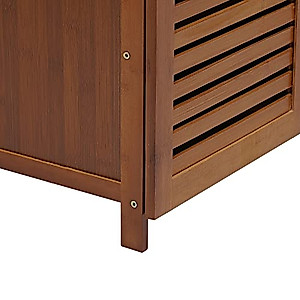 Bamboo Shoe Storage Cabinet 7 Tier Shoes Rack with Door Free Standing Shoe Racks Shoe Organizers for Entryway Hallway Living Room Bedroom