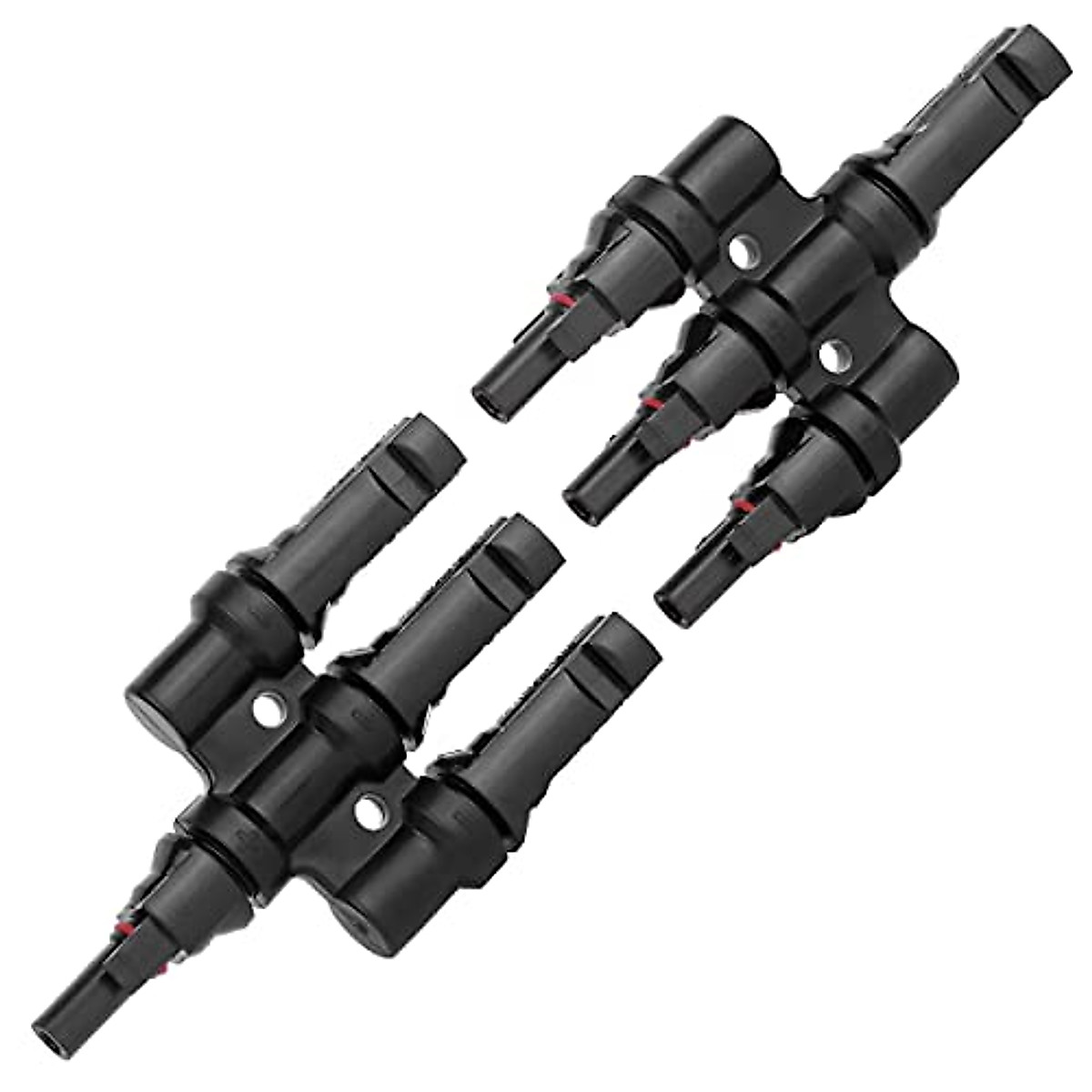 Solar Panel Connector 3 Way Branch MMMF/FFFM - DIY Mount Tool Solar Parallel Connector in Pair - 3 to 1 Solar Cable Connectors for Connection Between Solar Panels