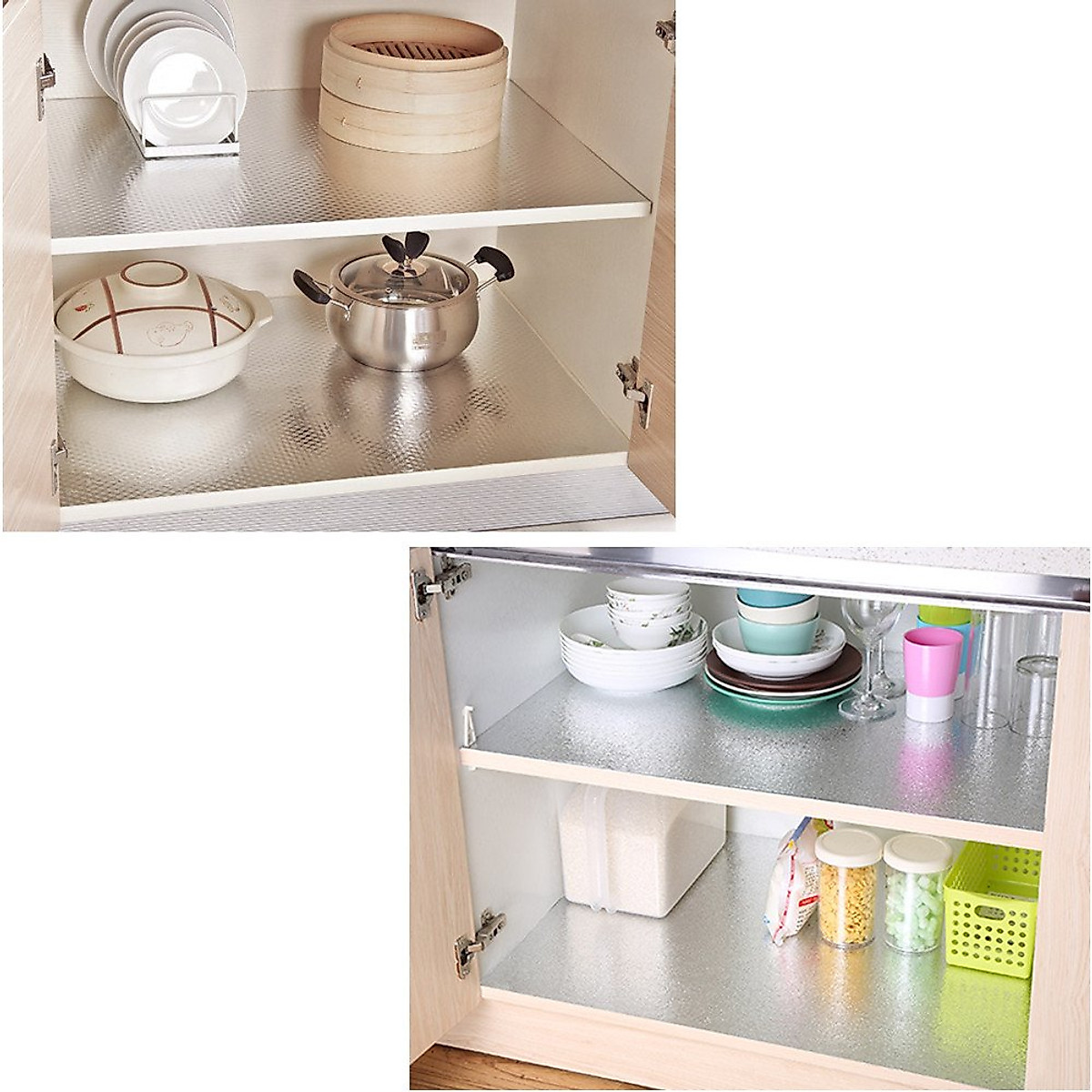 REDODECO Bestevers Kitchen Waterproof Aluminum foil Stickers Anti Greasy Counter Top Peel Stick Wall Decal, 15.8inch x 79inch