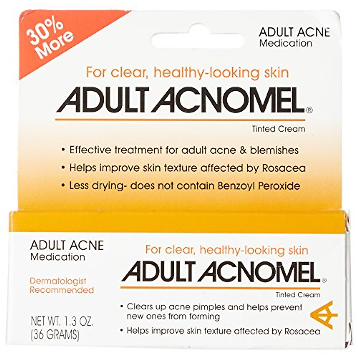 Acnomel Adult Acne Medication Cream 1.3 Oz