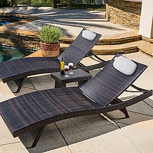 Joe & JoseRin Chaise Lounge Pillow for Head Resting, Outdoor/Indoor Adjustable Bench Chair Pillow with 3D Air Mesh for Patio Lounge Chair,Pool Lounge Chair,Office Chair Neck Attachment