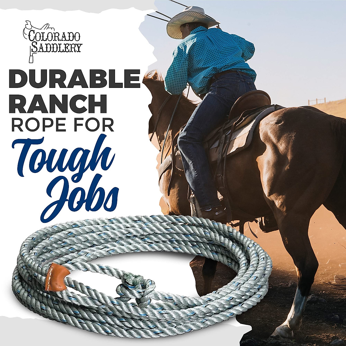 The Colorado Saddlery Silver Dot Ranch Rope