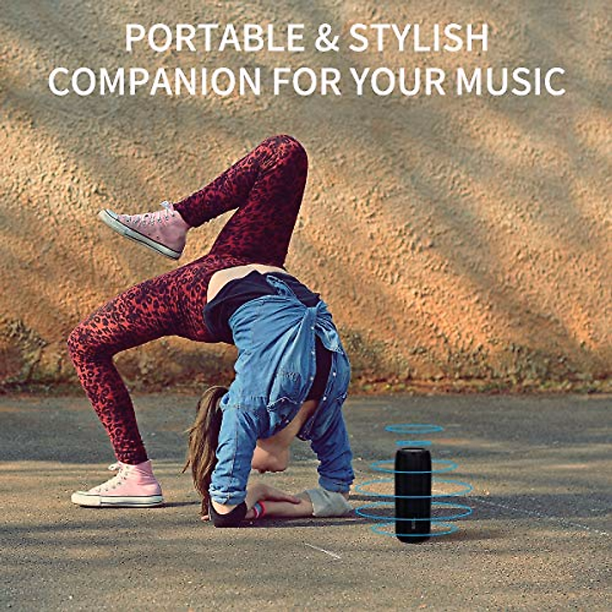 Bluetooth Speakers,MusiBaby M88 Speakers Bluetooth Wireless,Portable Bluetooth Speakers,Dual Pairing, Bluetooth 5.0,Loud Stereo Sound,Booming Bass,30H Playtime for Home& Outdoor Party,Beach (Black)