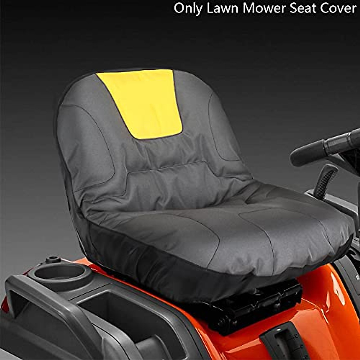 EMVANV Lawn Mower Seat Cover, Garden Protective Case Seat Cover, Heavy Duty Elastic Band Lawn Mower Anti Slip Seat Cover, Waterproof Tractor Seat Cover for Riding Lawn Mower(Grey)