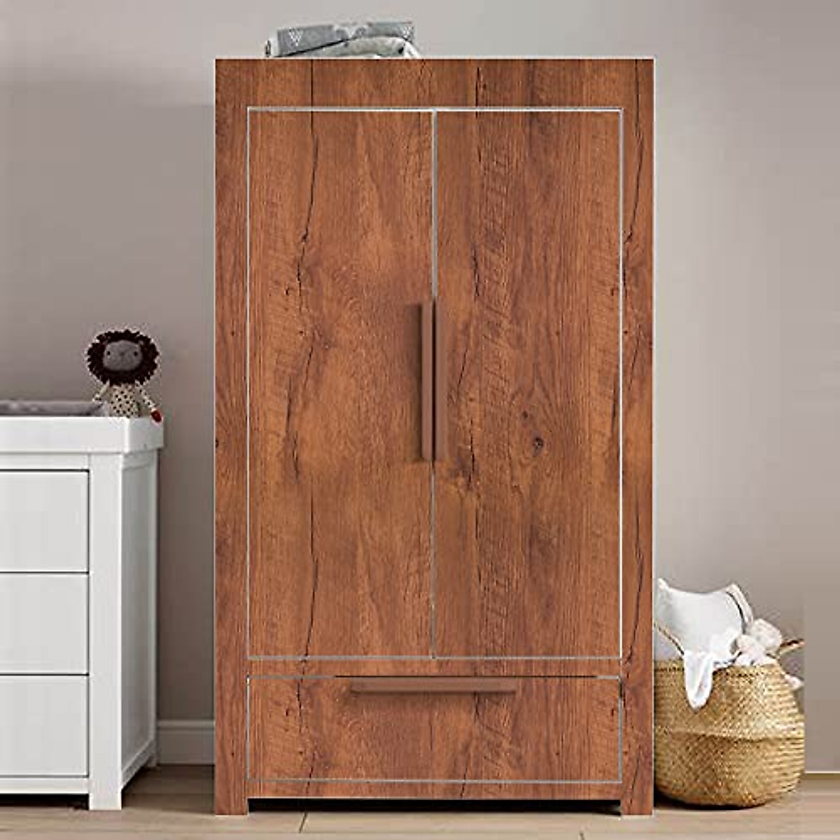 Decoroom Peel and Stick Wood Grain Contact Paper 17.71" X 236" Brown Wooden Look Wallpaper Self-Adhesive