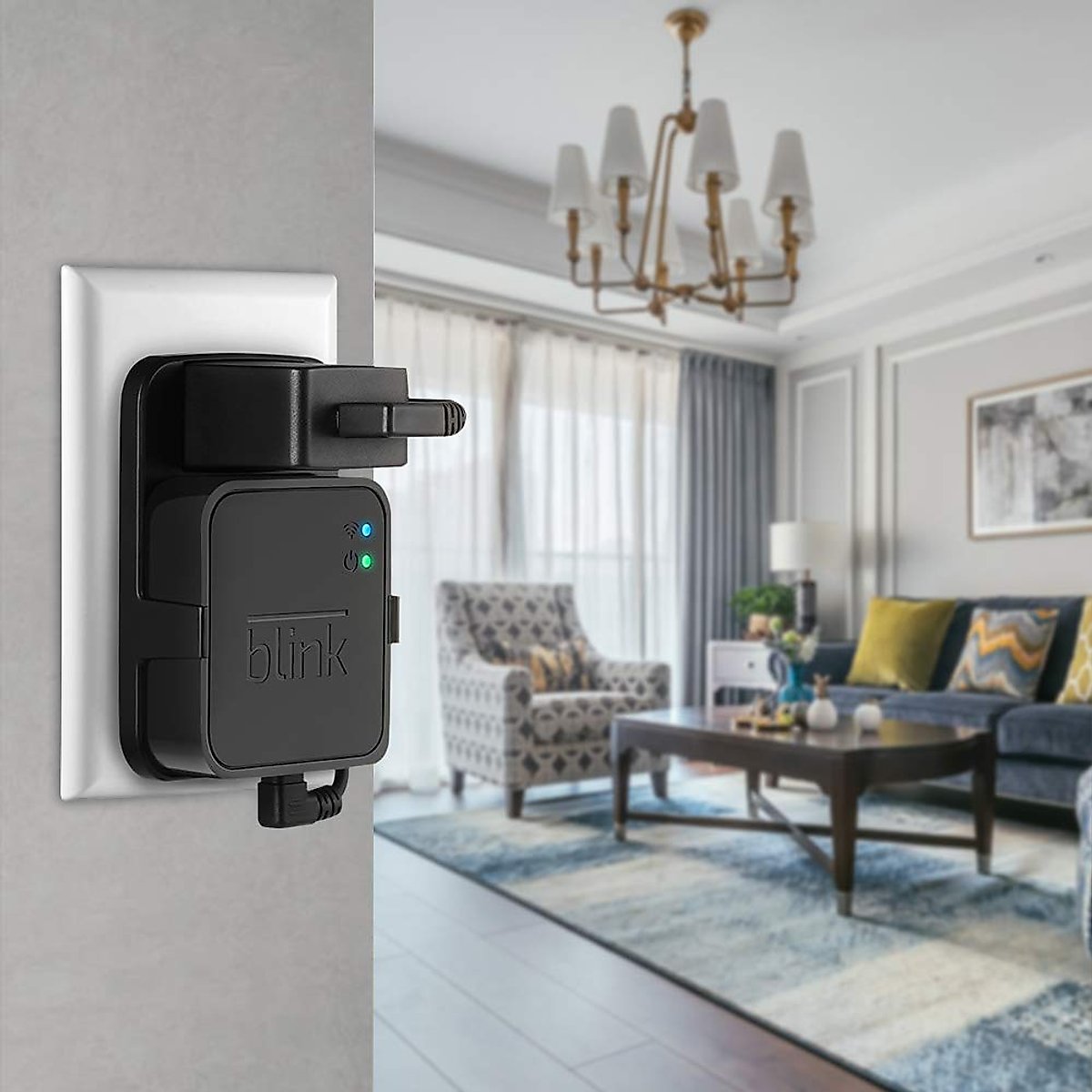 Outlet Wall Mount for Blink Sync Module 2, Mount Bracket Holder for Bink Ourdoor Indoor Camera Security with No Messy Easy to Move (Black)