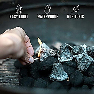 Firestarter, Charcoal Starter Cubes - Waterproof, Easy Light, Eco Friendly | Fire Starters for Campfires, Grill, Fire Pit, BBQ Charcoal Chimney, Pizza Oven, Fireplace
