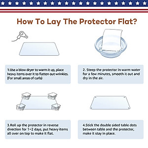 RostiKong 40 Inch Square Clear Vinyl Table Pad Protector Waterproof Rectangular Plastic Tablecloth Wood Furniture Granite Kitchen Countertop Sofa Desktop Table Liner Runner Protective Cover Desk Mat