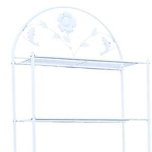 MONIPA Bathroom Shelf Over Toilet Above Toilet Storage Over-The-Toilet Storage 3-Tier Space Saver Organizer Rack, Stable Freestanding Anti-Tilt Shelf for Laundry, Balcony, Porch (White)