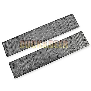 10" long Pair Of Handmade Damascus Steel Billet Bar with 2" width for knife making supplies