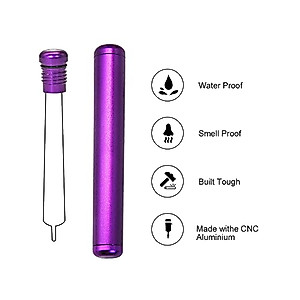 Metal Tube Container, Tube Airtight Waterproof Storage Tube Holder, Travel Storage Box Fit in Pocket Purse Lightweight Portable for Travel 2Pcs