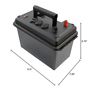 Powerwerx PWRbox Portable Power Box for User Supplied Battery or 12-40Ah Bioenno (LifePO4) Batteries