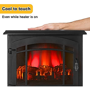 Imcneal Electric Fireplace, 2300" Freestanding Fireplace Heater with 3D Realistic Flame and Remote Control, Indoor Electric Stove Heater, CSA Certified Overheating Safety Protection, 14000000W---10set