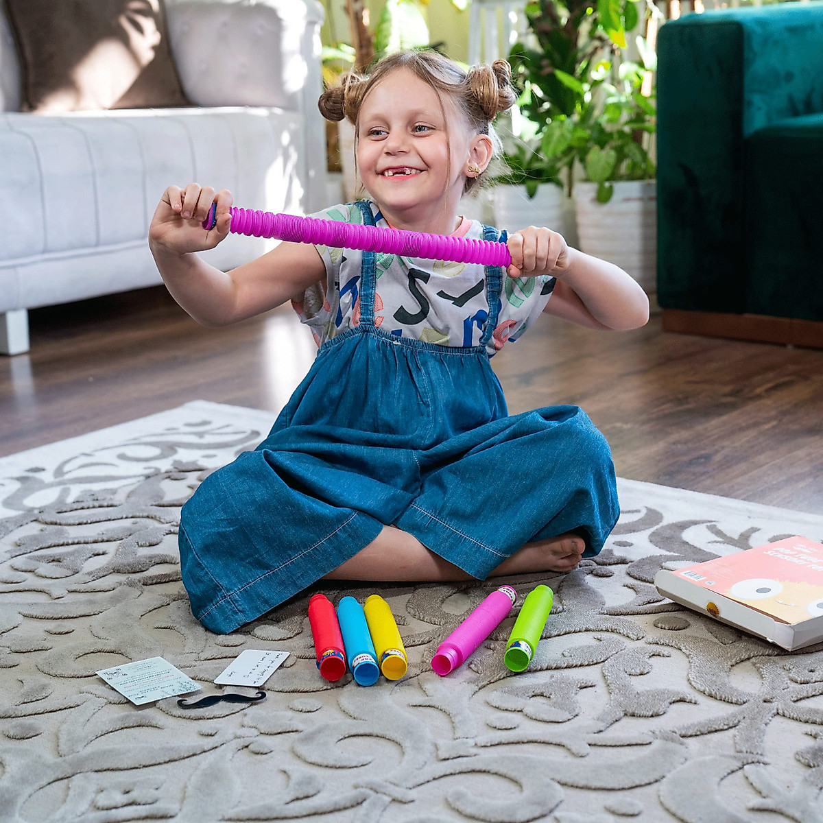 Mr. Pen- Pop Tubes Sensory Toys, 6 Pack, Large, Pop Tubes, Pop Tube, Pop Tubes Fidget Toys, Fidget Tube, Sensory Tubes for Toddlers, Tubes for Kids, Sensory Fidget Tubes, Sensory Tube