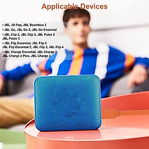 Arzweyk Replacement Tour Flat Charging Power Cable Cord for JBL Charge 2, Pulse 2, Flip 2, Flip 3, Pulse, Clip Plus, Clip, Micro II, Micro, Trip, Charge, Charge 2 Plus Speaker (100CM)